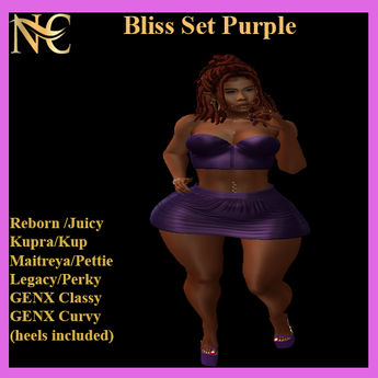 Second Life Marketplace - *NC* Bliss Set Complete Purple add to open